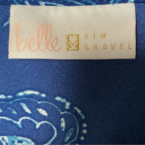 Belle by Kim Gravel | Tops | Belle Kim Gravel Blue Floral Embellished ...